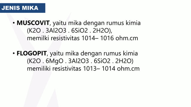 Bahan isolasi mika wahyu & lukman | PPTX
