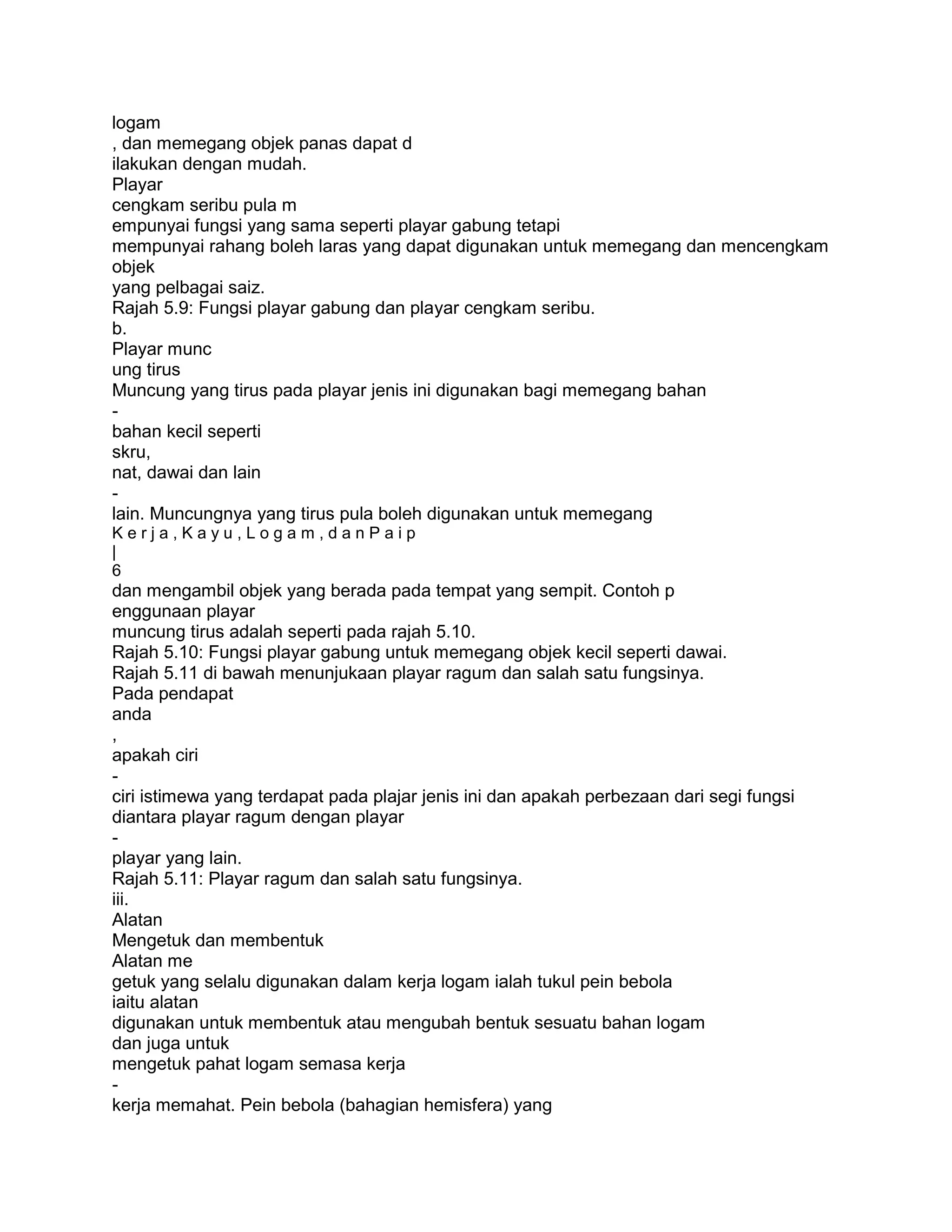 Bahan kerja kayu | DOCX