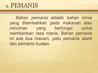 Bahan kimia dalam makanan | PPTX