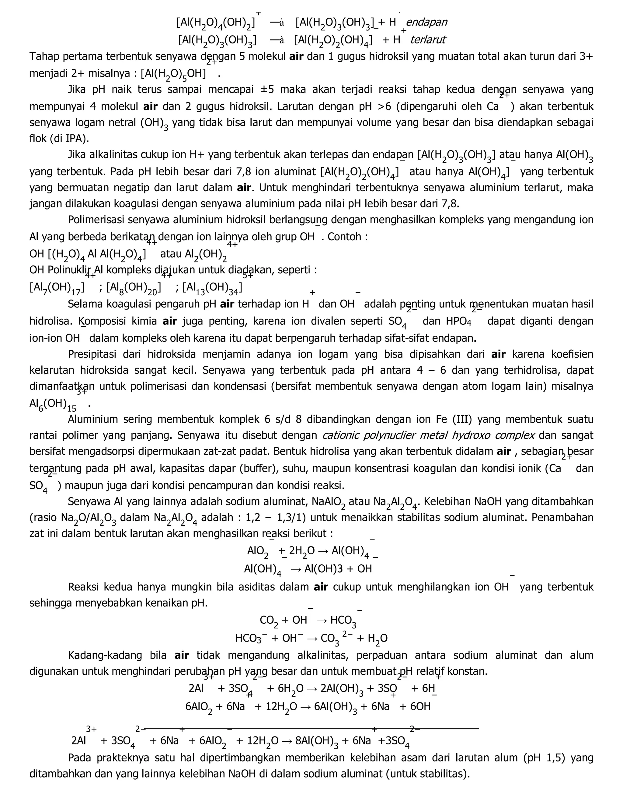 Bahan kimia penjernih Air | PDF