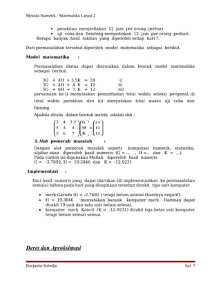 Bahan kuliah 1 metoda numerik | DOC