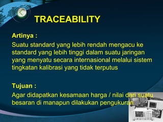 Bahan kuliah metrologi 1 | PPT