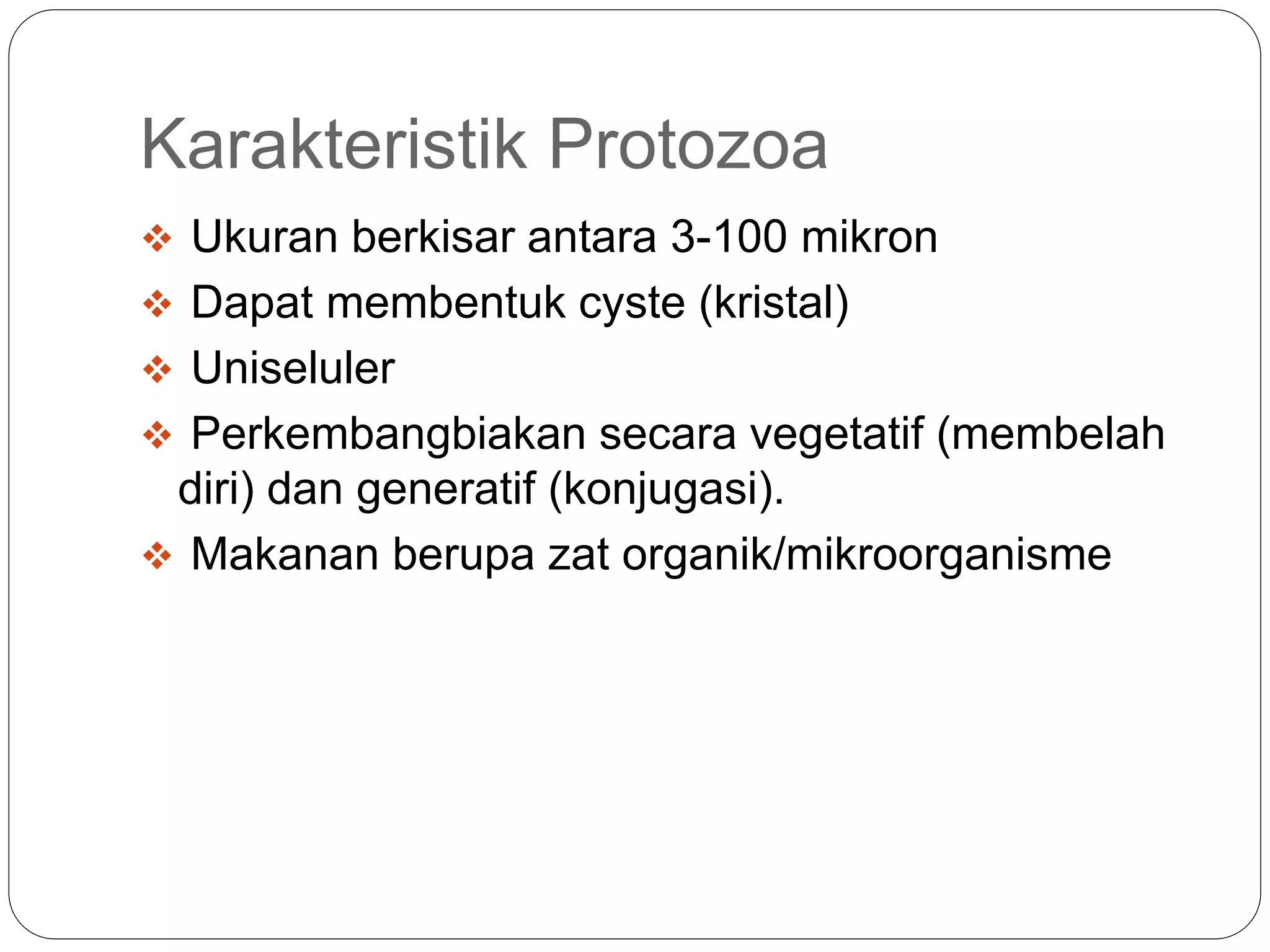 Bahan kuliah Filum Protozoa | PPTX