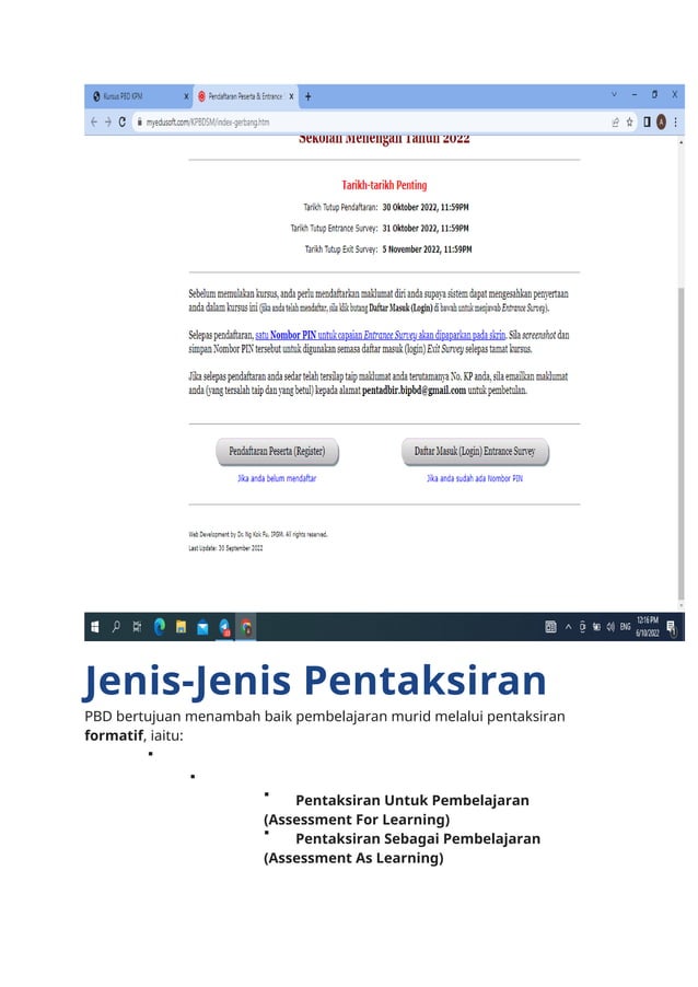 BAHAN KURSUS PENTAKSIRAN BILIK DARJAH (PBD) | DOCX