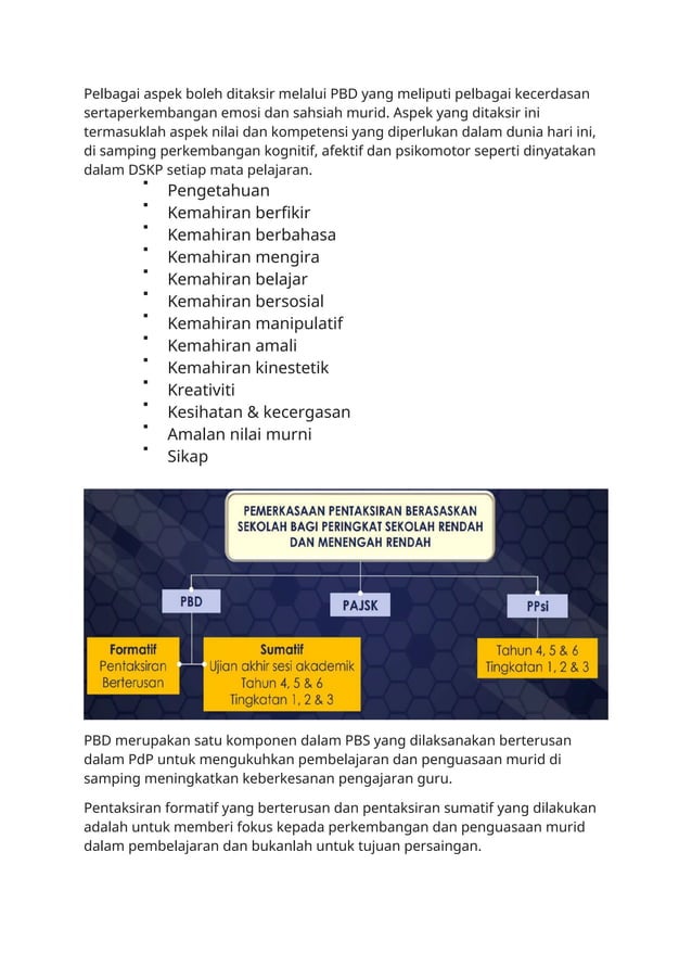 BAHAN KURSUS PENTAKSIRAN BILIK DARJAH (PBD) | DOCX