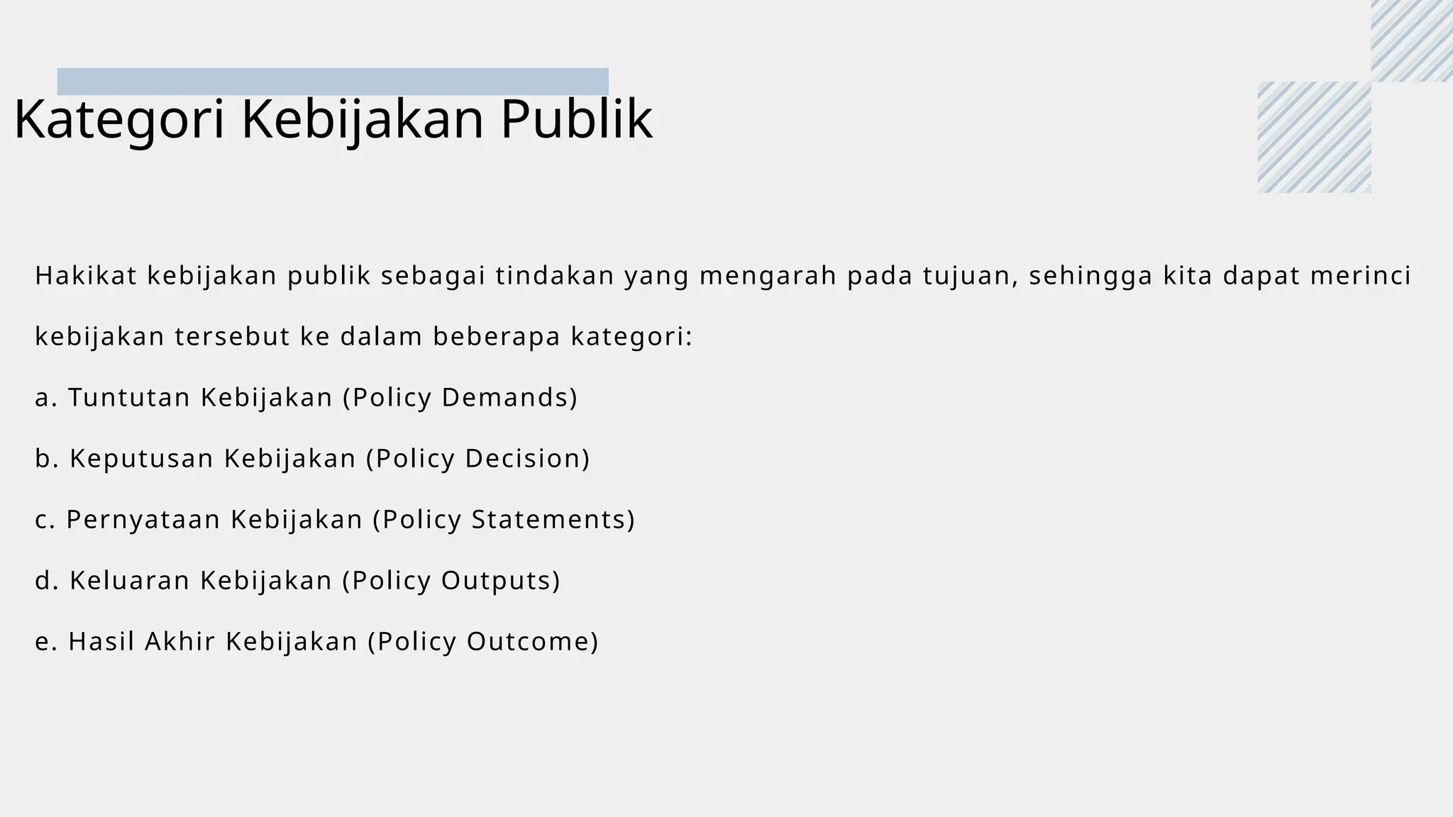 pengantar kebijakan publik. Bahan ajar pertama | PPTX