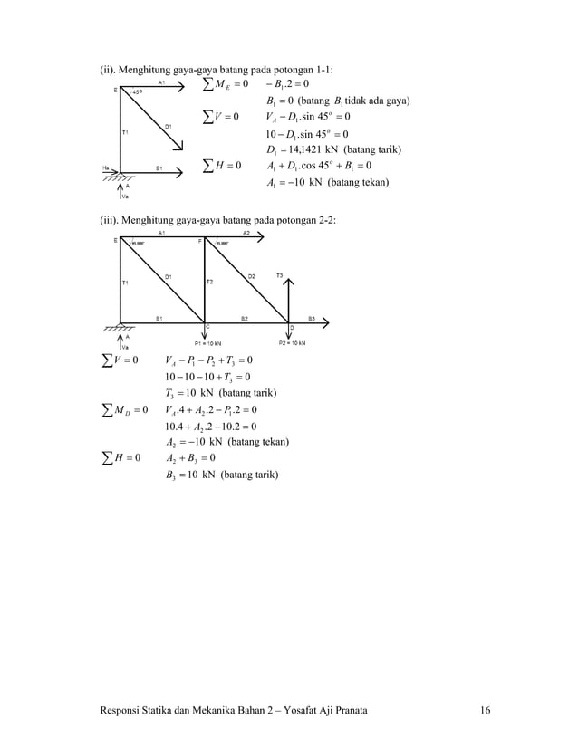 titik buhul dan cremona | PDF