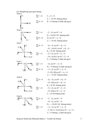 titik buhul dan cremona | PDF
