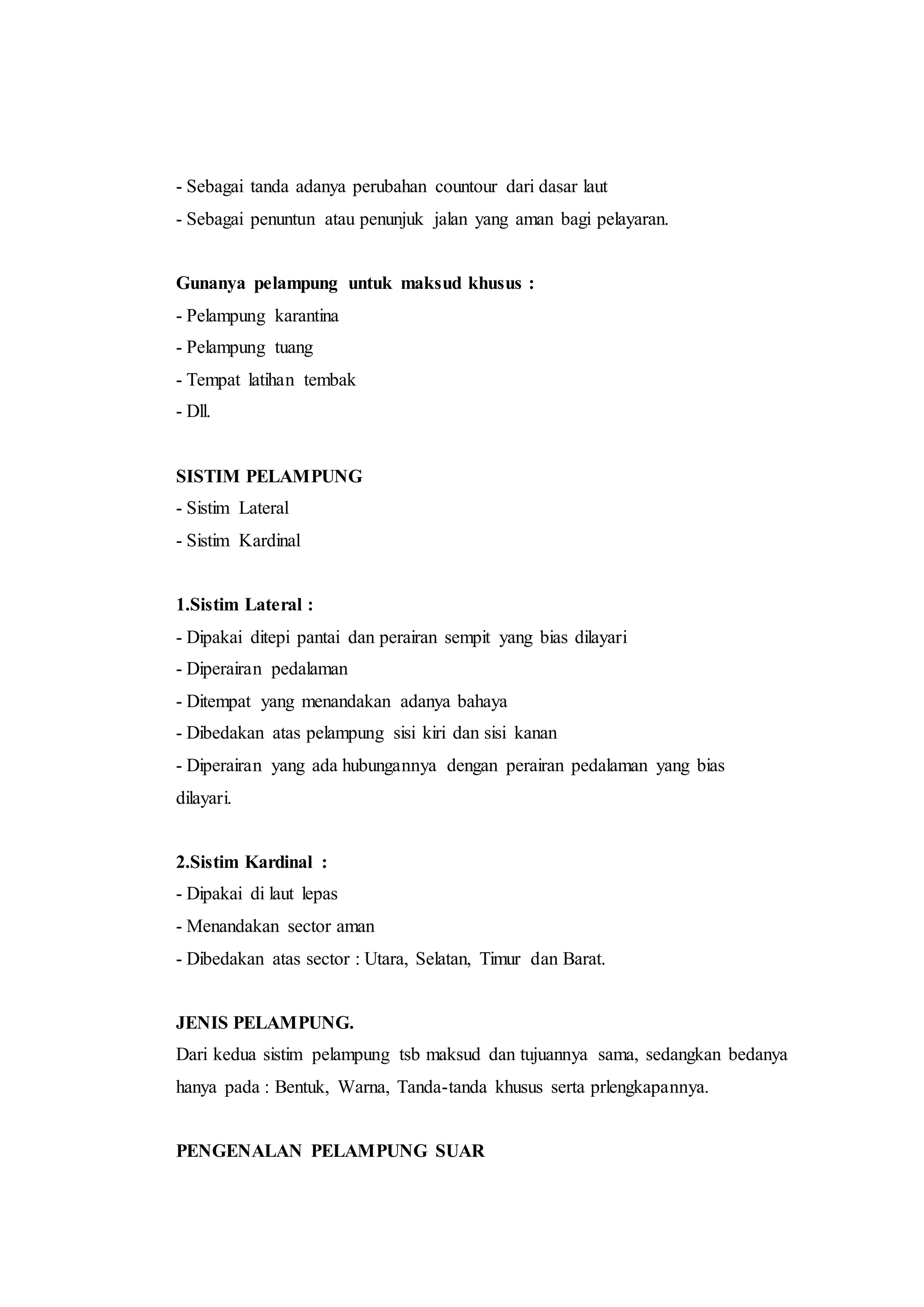 Rambu pelampung navigasi perikanan | DOCX