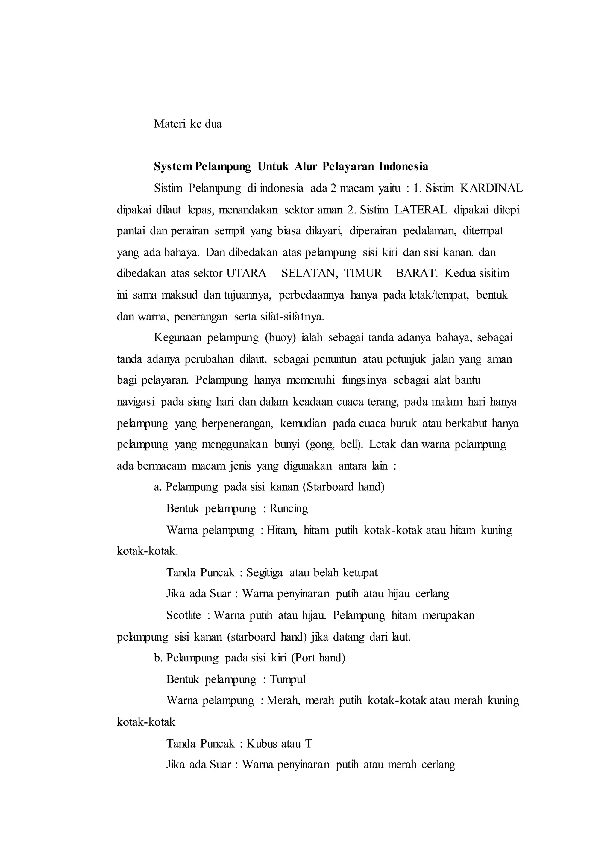 Rambu pelampung navigasi perikanan | DOCX