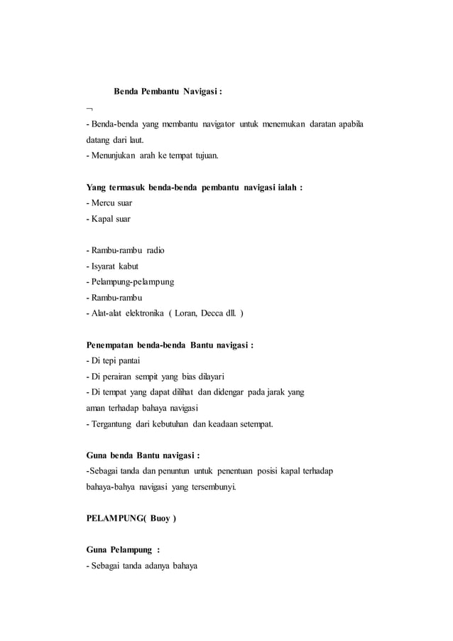 Rambu pelampung navigasi perikanan | PDF
