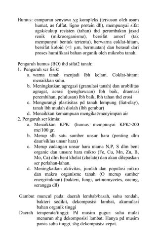 Bahan organik tanah | PDF