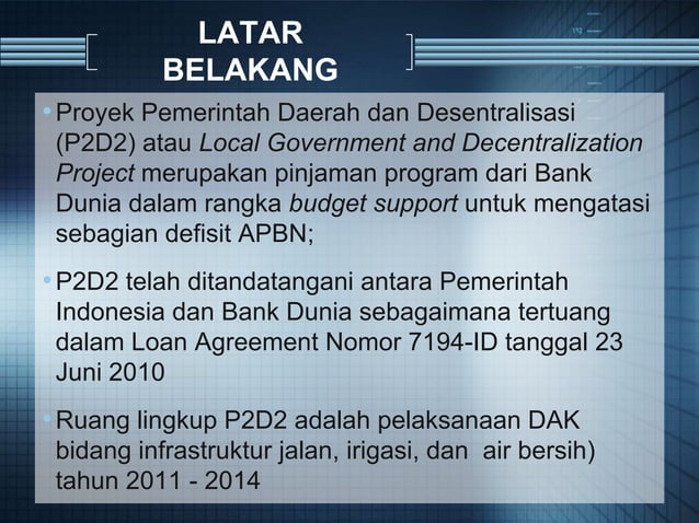 Bahan overview dan progress p2 d2 | PPT