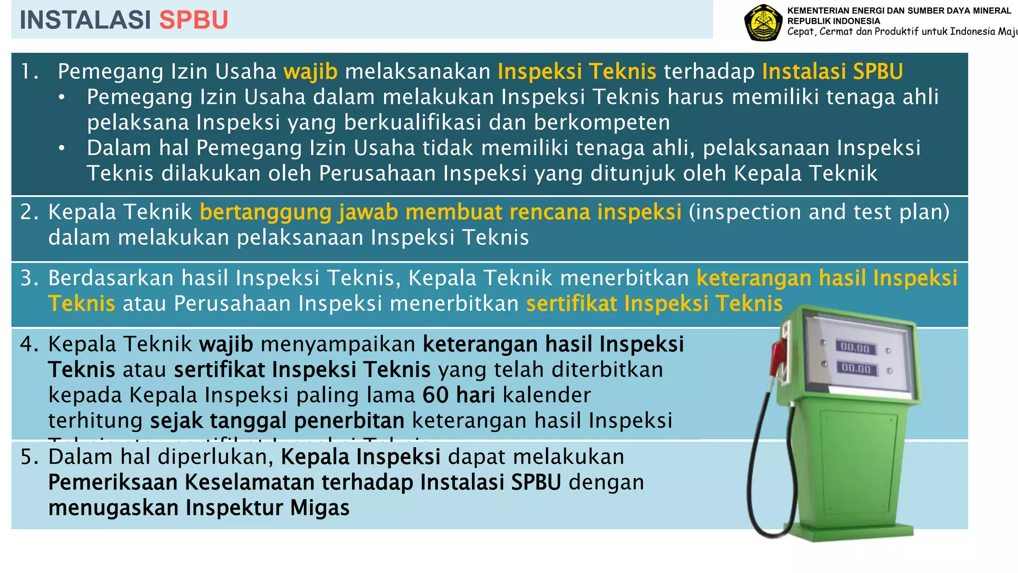 Bahan Paparan Inspeksi Teknis, Pemeriksaan Keselamatan dan PLO Pertagas ...