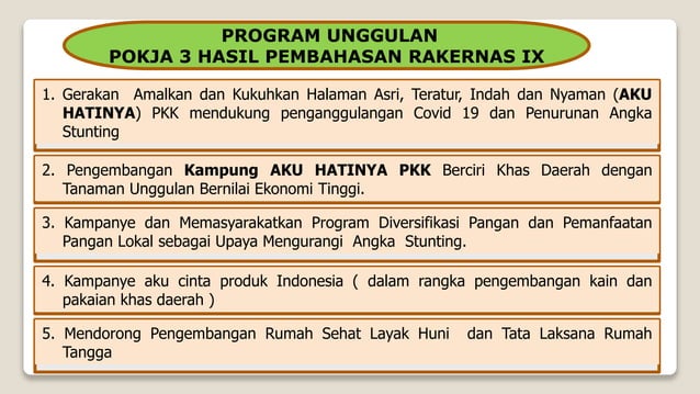 Bahan pembinaan pokja iii | PPT