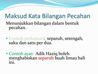 Bahan pengajaran bm tahun 3 - kata bilangan | PPTX