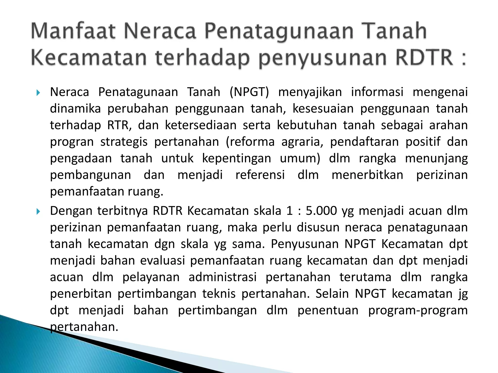 PENYUSUNAN RDTR dg LANDSEYE | PPT