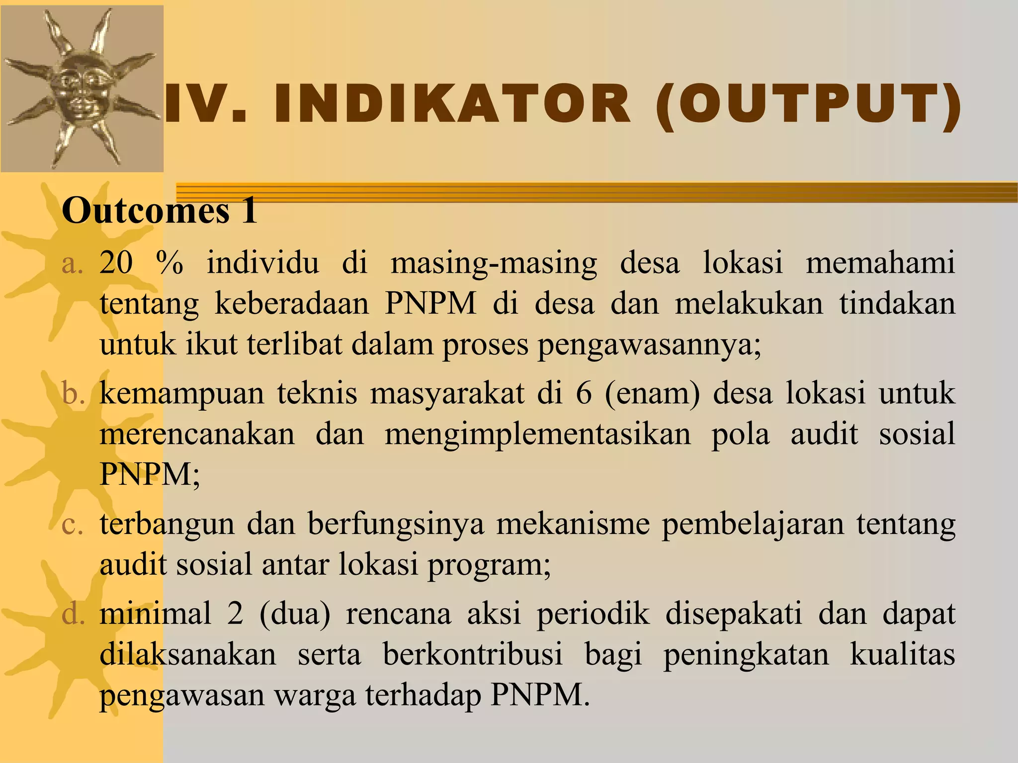 Pengembangan Skema Audit Sosial Berbasis Masyarakat Dalam PNPM - MP di Provinsi NTB | PPT
