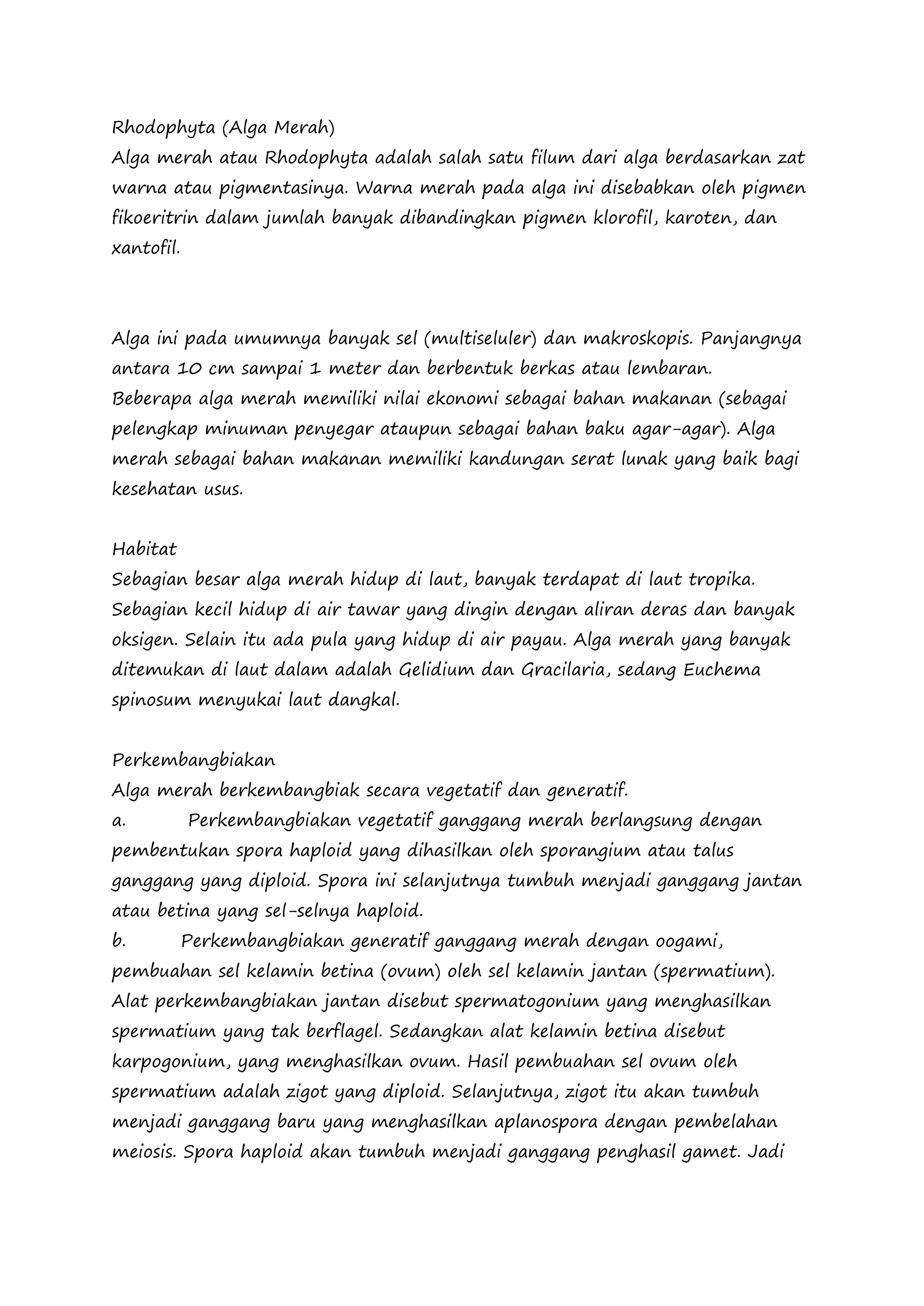 Bahan rhodophyta | DOCX