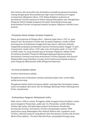 Kerajaan Cirebon | DOCX