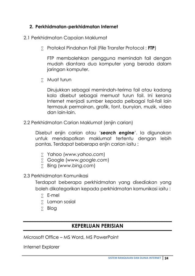 TMK Tahun 5 - Modul pdp Sistem Rangkaian dan Dunia Internet bhg 3 | PDF