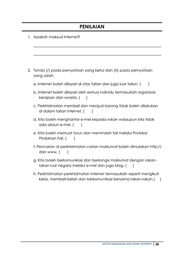 TMK Tahun 5 - Modul pdp Sistem Rangkaian dan Dunia Internet bhg 3 | PDF