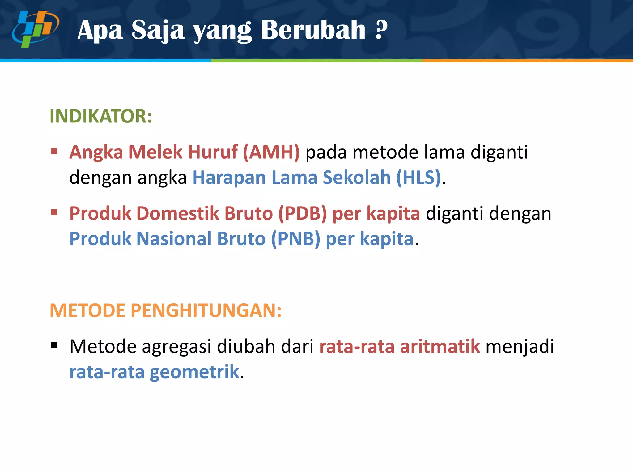 Metode Baru dalam Pengitungan IPM | PDF