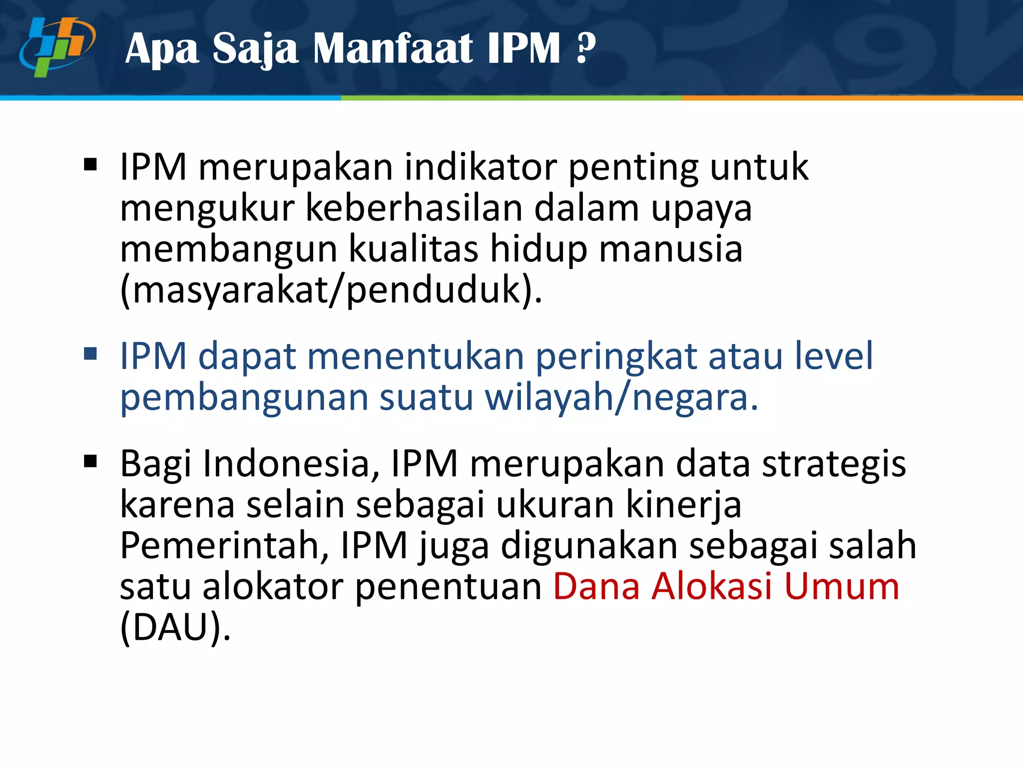 Metode Baru dalam Pengitungan IPM | PDF