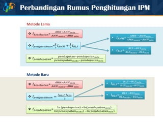 Metode Baru dalam Pengitungan IPM | PDF
