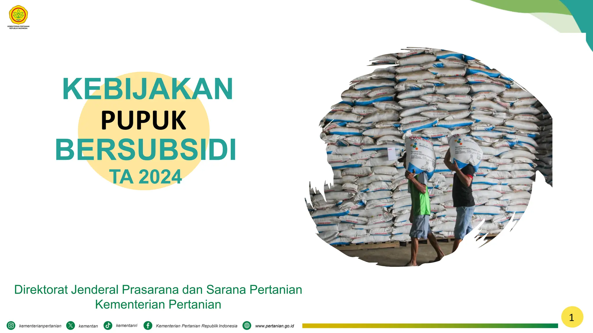 Bahan sosialisasi: Kebijakan Pupuk Subsidi 2024 | PDF