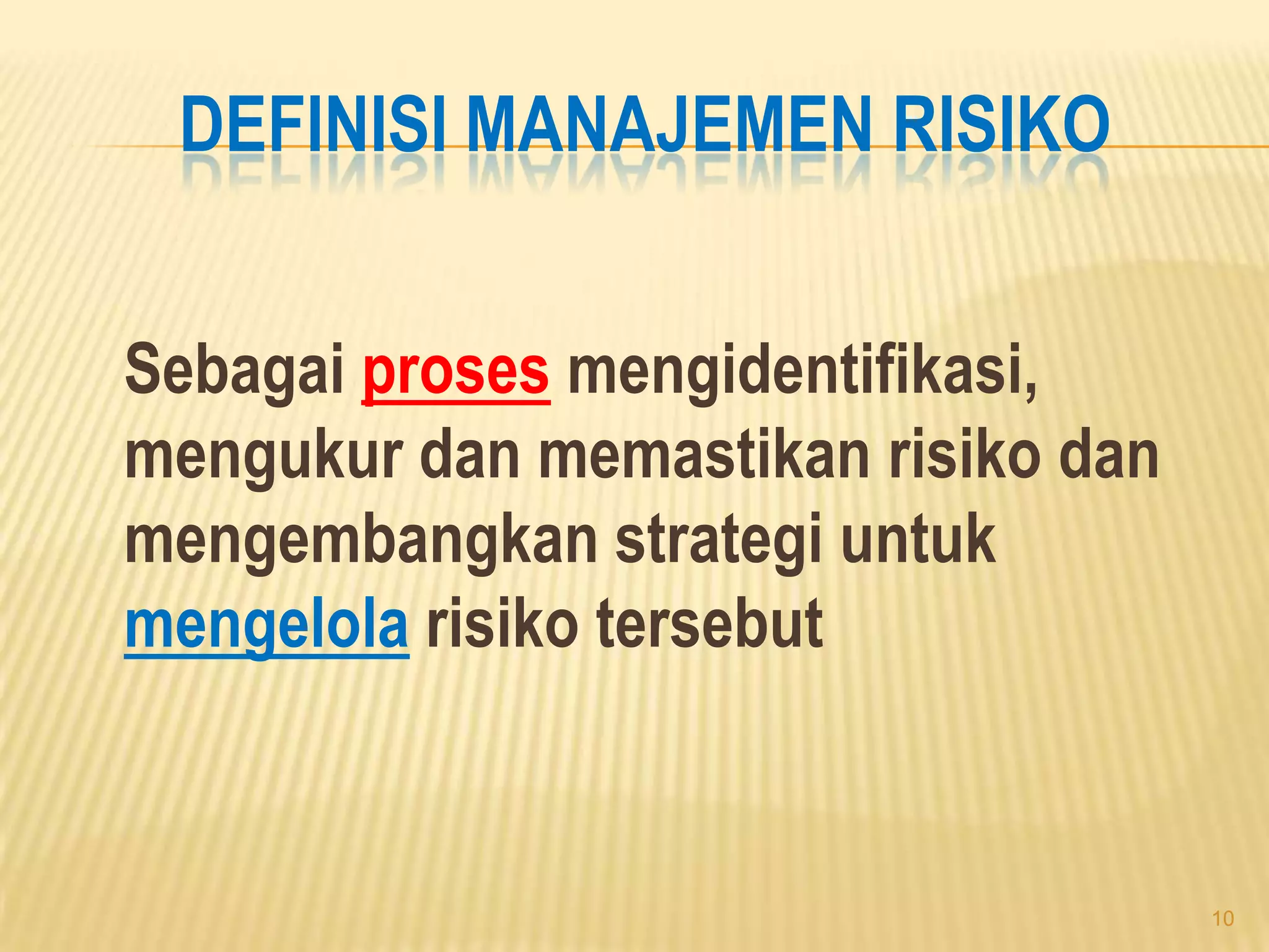 Manajemen Risiko | PPTX