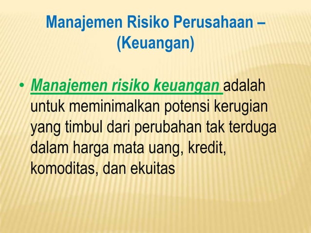 Manajemen Risiko | PPTX