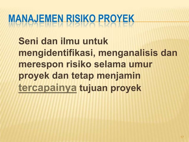 Manajemen Risiko | PPTX