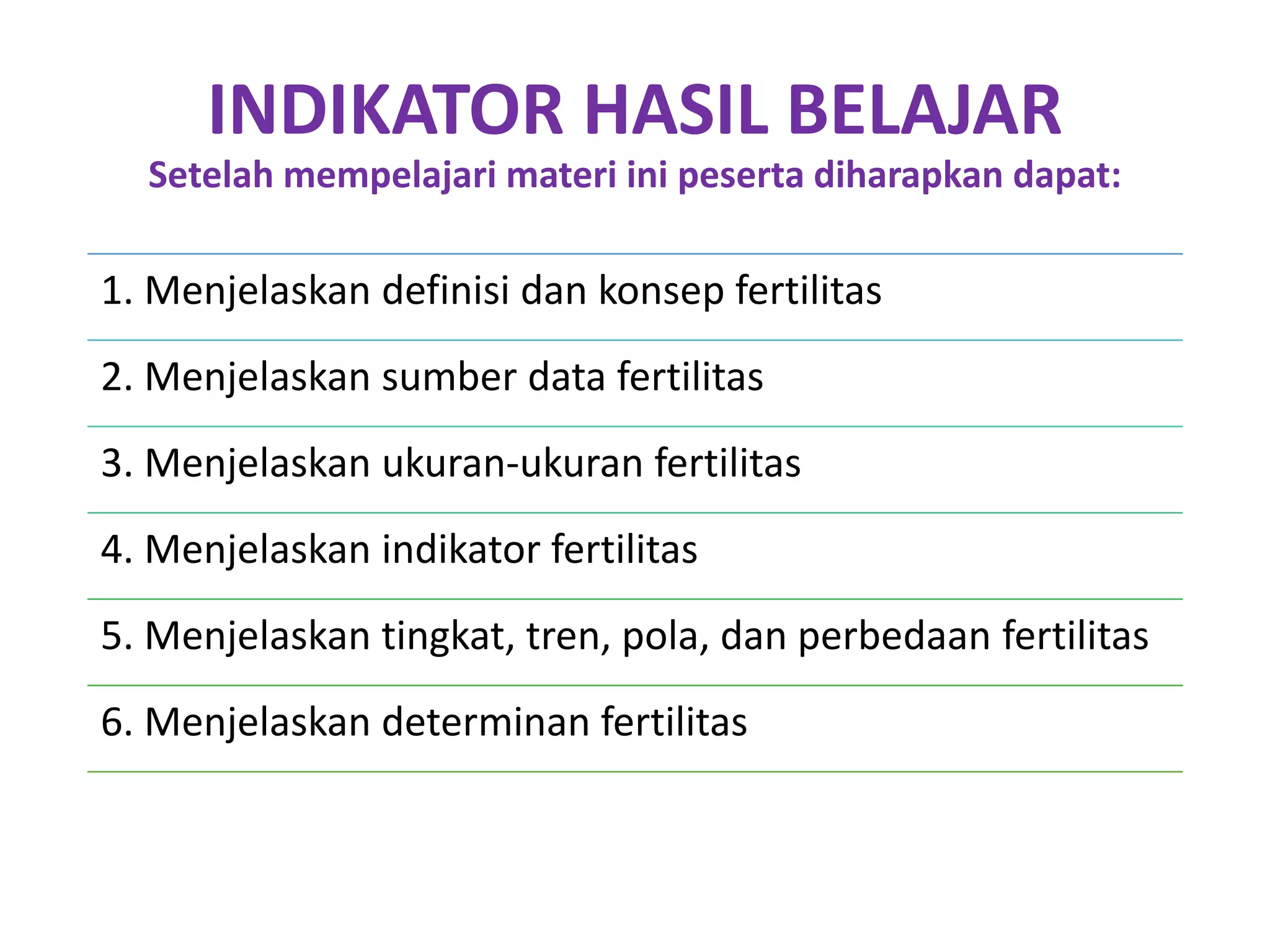 Bahan tayang modul 2 fertilitas | PDF