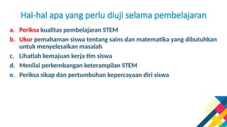Bahan Tayang Penilaian STEM (Science, Technology, Engineering dan ...