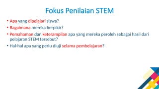 Bahan Tayang Penilaian STEM (Science, Technology, Engineering dan ...