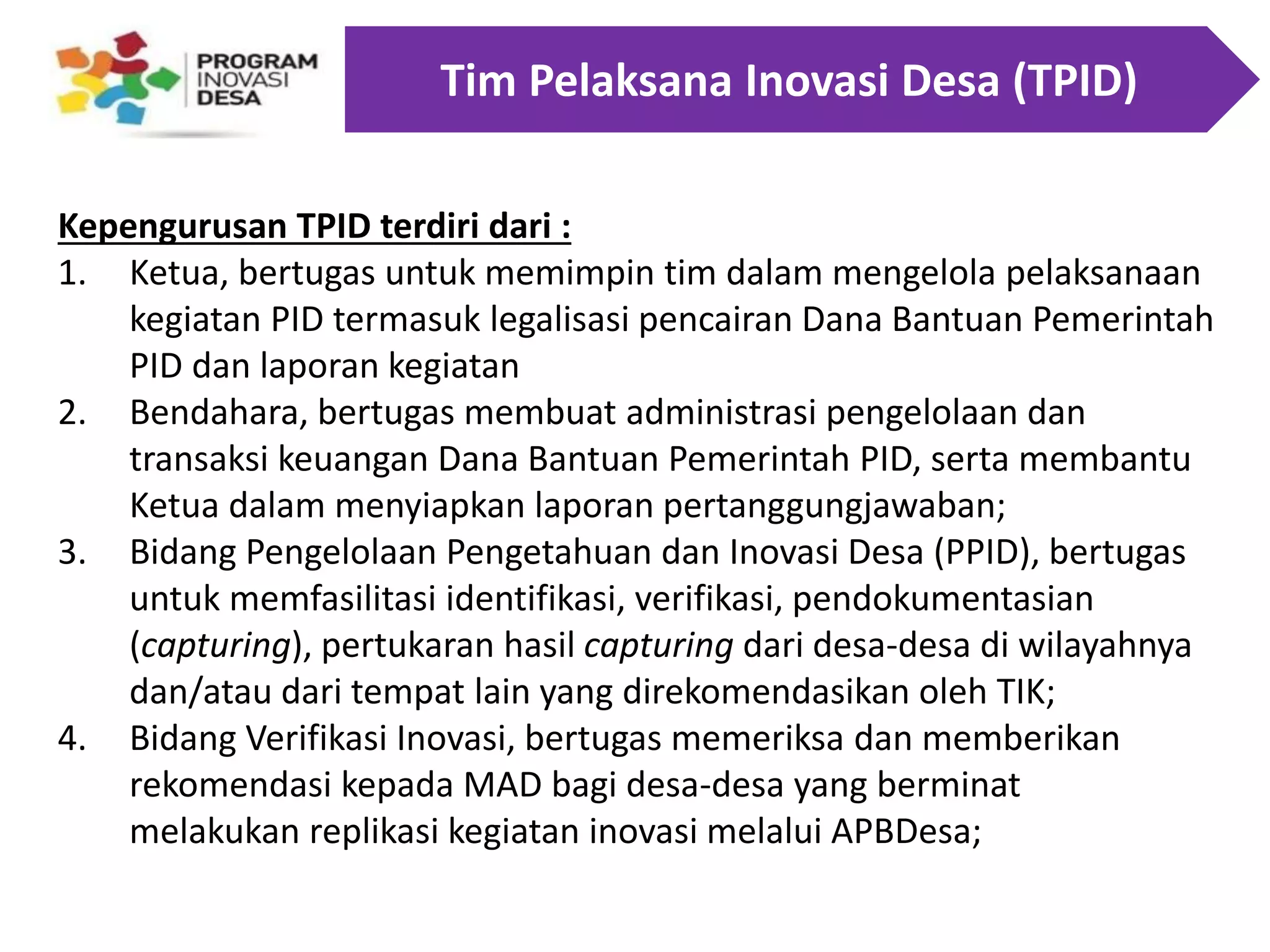 Bahan tayang pid ta 2019, rakor tpid | PPTX