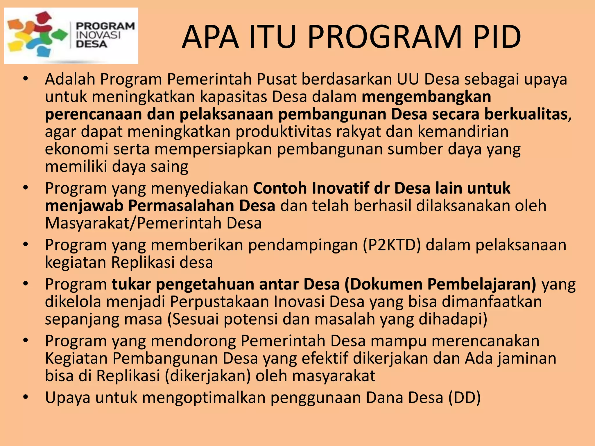 Bahan tayang pid ta 2019, rakor tpid | PPTX