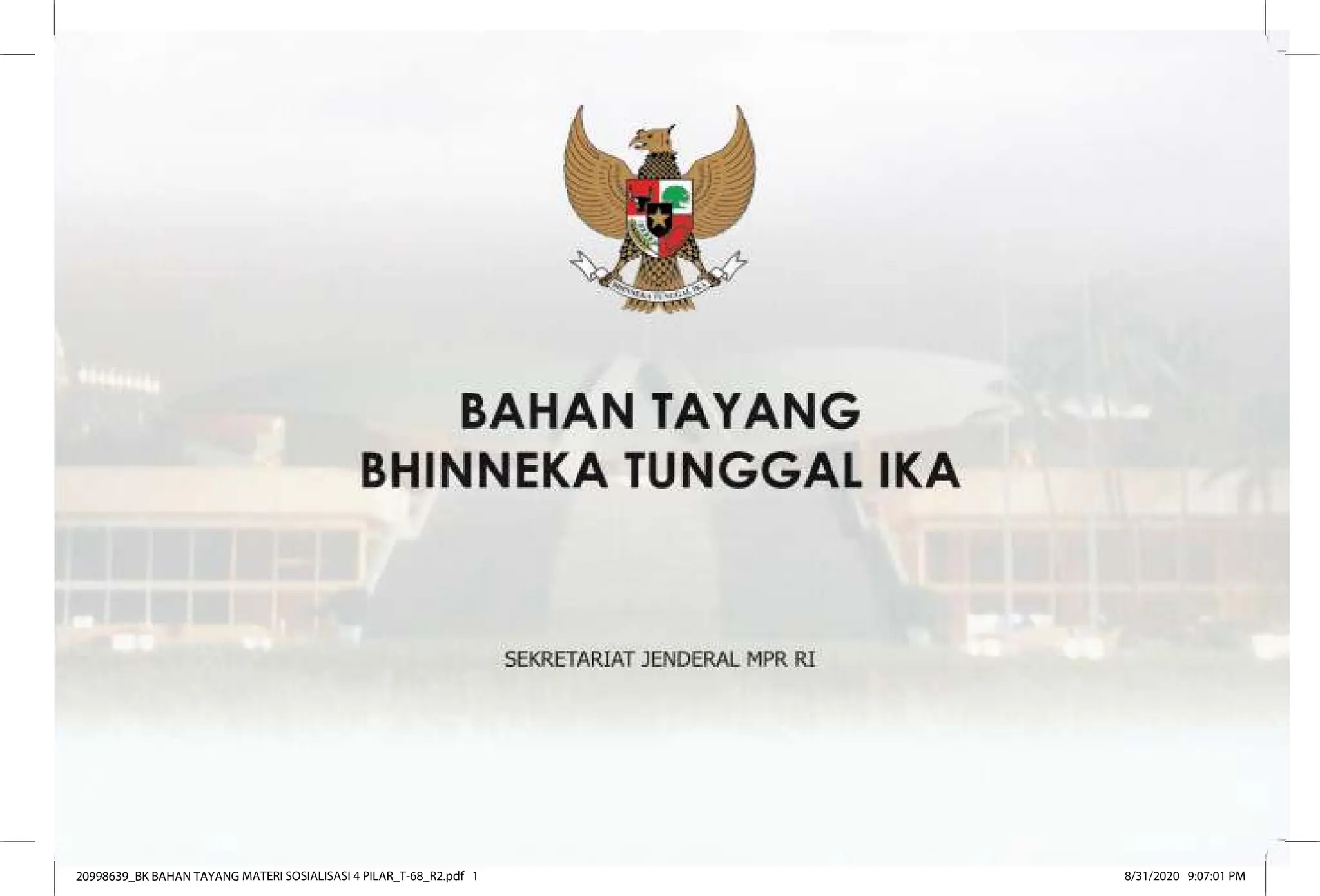 Bahan tayang 3 Pilar MPR RI pada Sosialisasi 4 Pilar | PDF