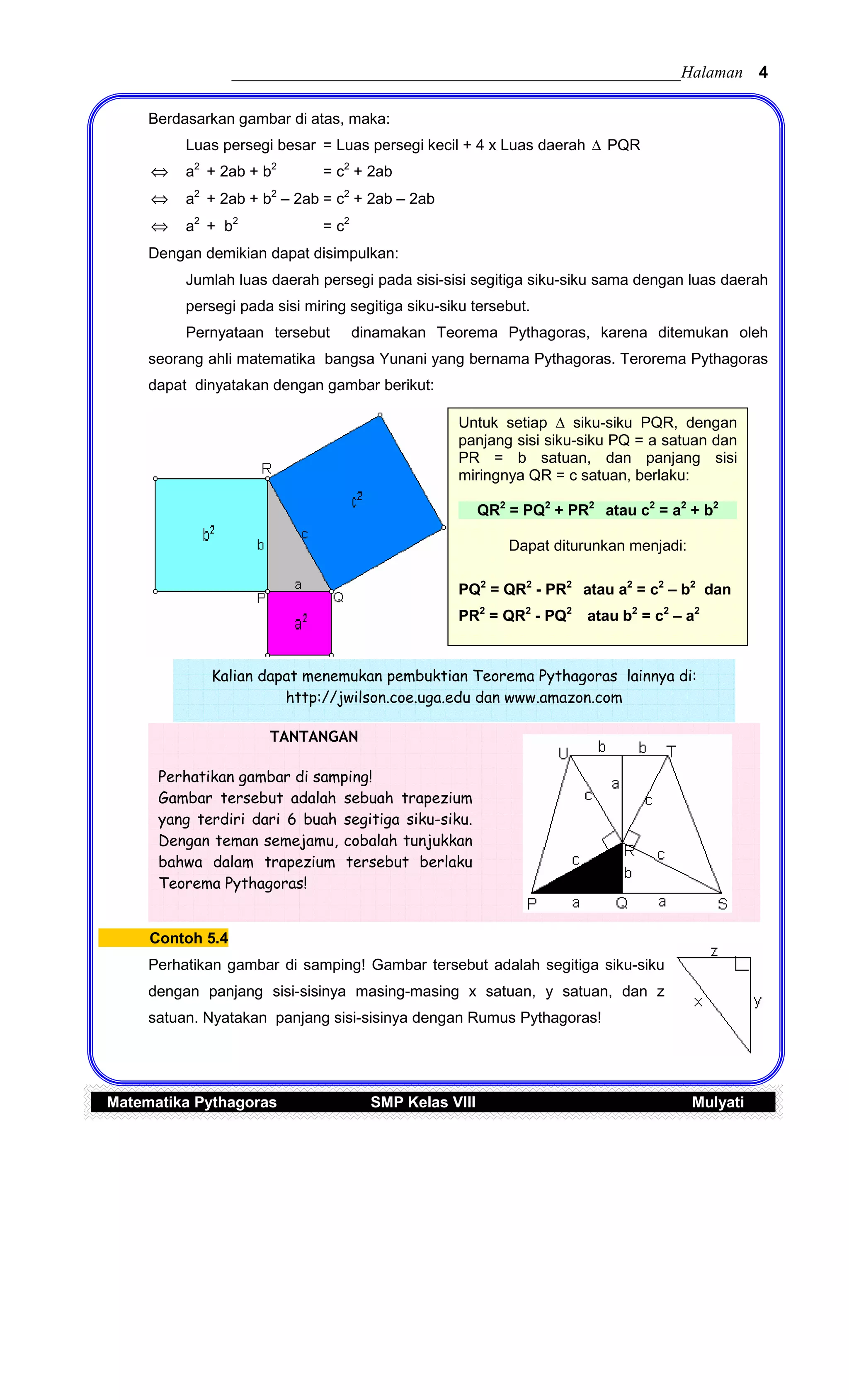 Modul teorema phytagoras | PDF