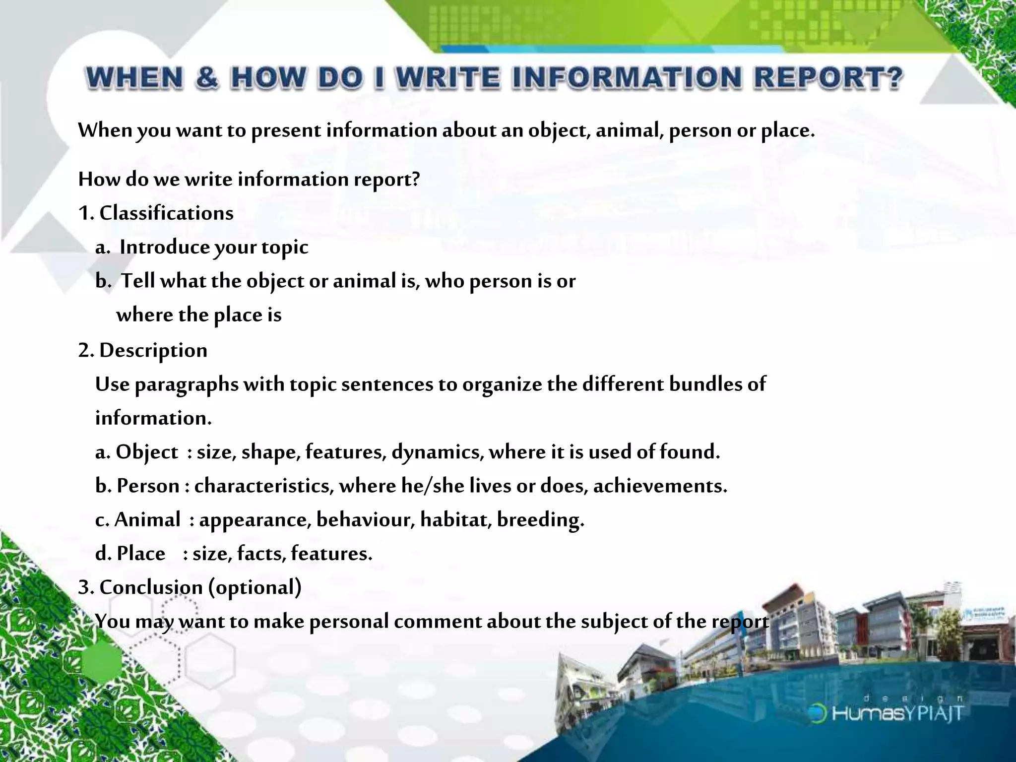 Information Report Text | PPTX