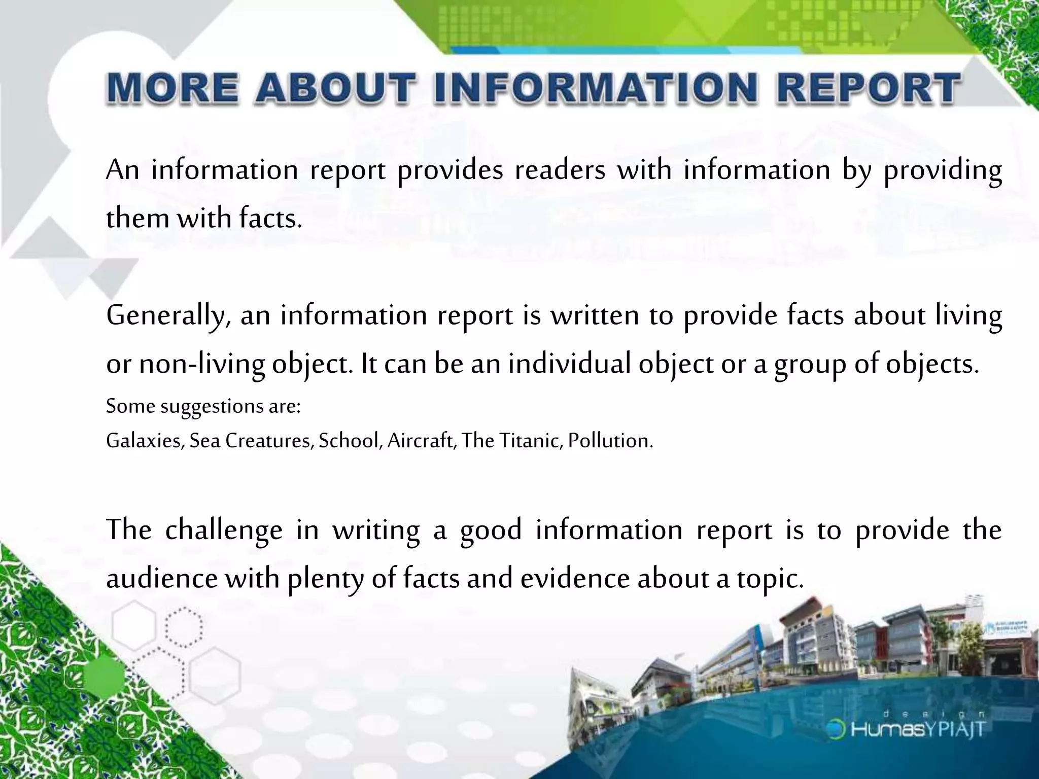 Information Report Text | PPTX