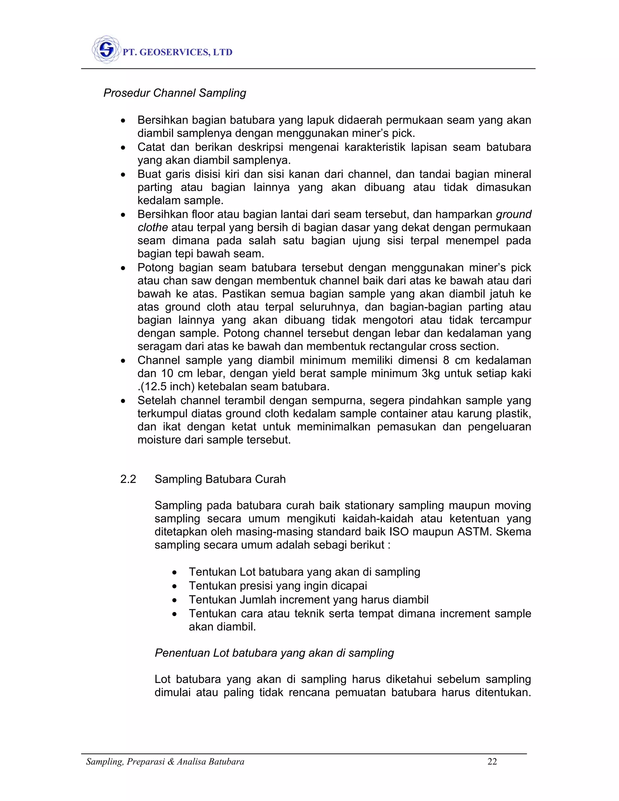 Bahan Training Sampling, Preparasi, dan Analisa Batubara.pdf