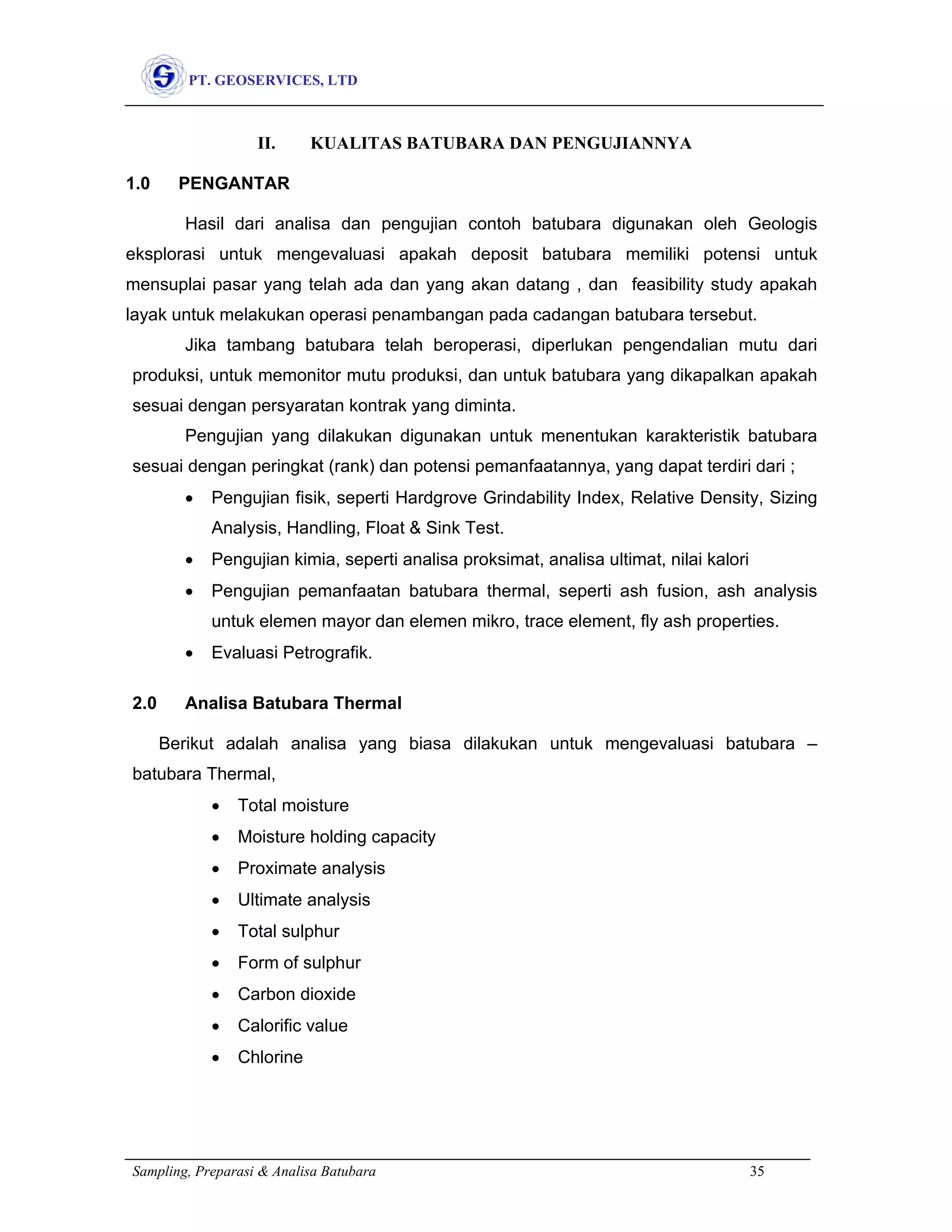 Bahan Training Sampling, Preparasi, dan Analisa Batubara.pdf