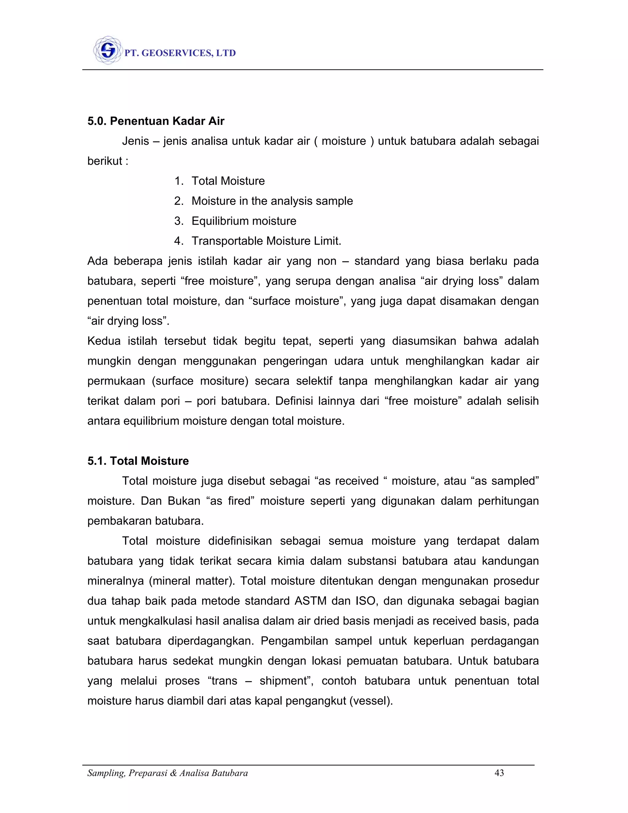 Bahan Training Sampling, Preparasi, dan Analisa Batubara.pdf