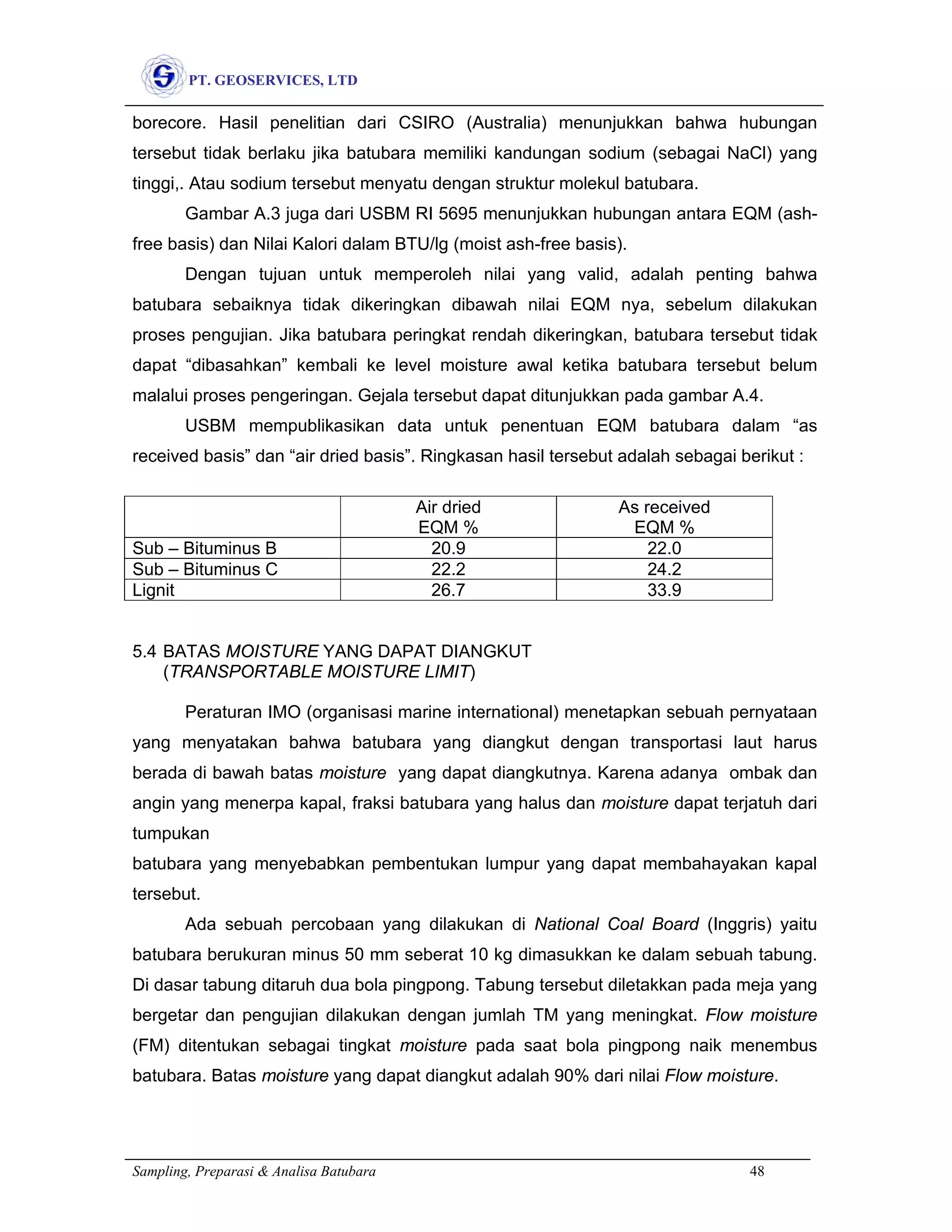 Bahan Training Sampling, Preparasi, dan Analisa Batubara.pdf