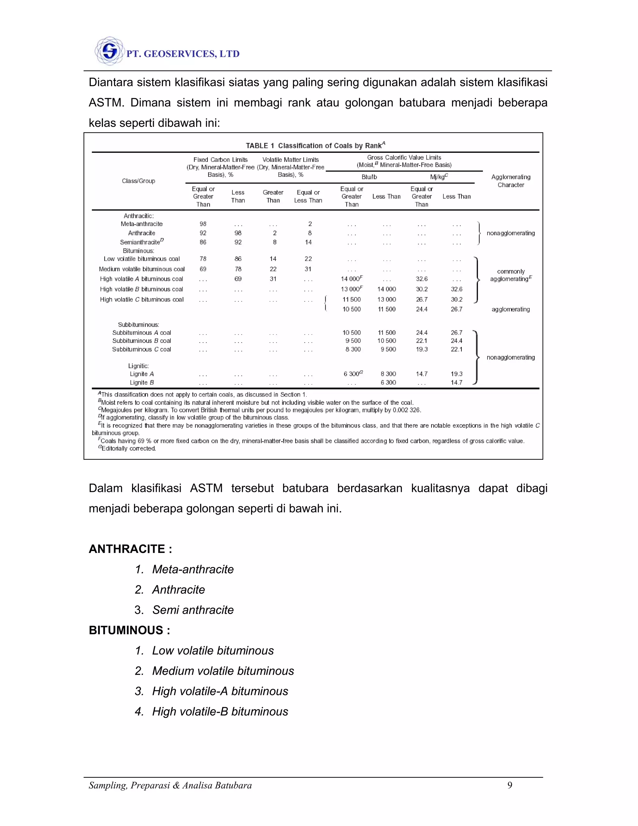 Bahan Training Sampling, Preparasi, dan Analisa Batubara.pdf