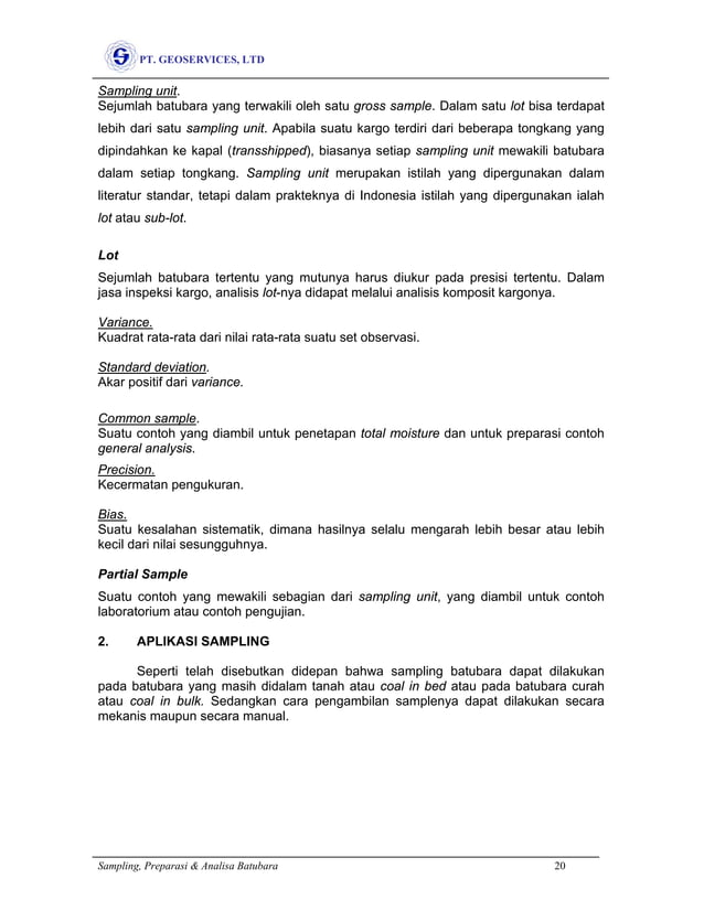 Bahan Training Sampling, Preparasi, dan Analisa Batubara.pdf