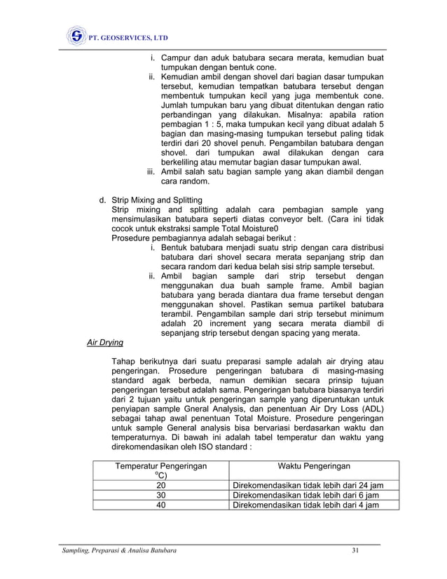 Bahan Training Sampling, Preparasi, dan Analisa Batubara.pdf