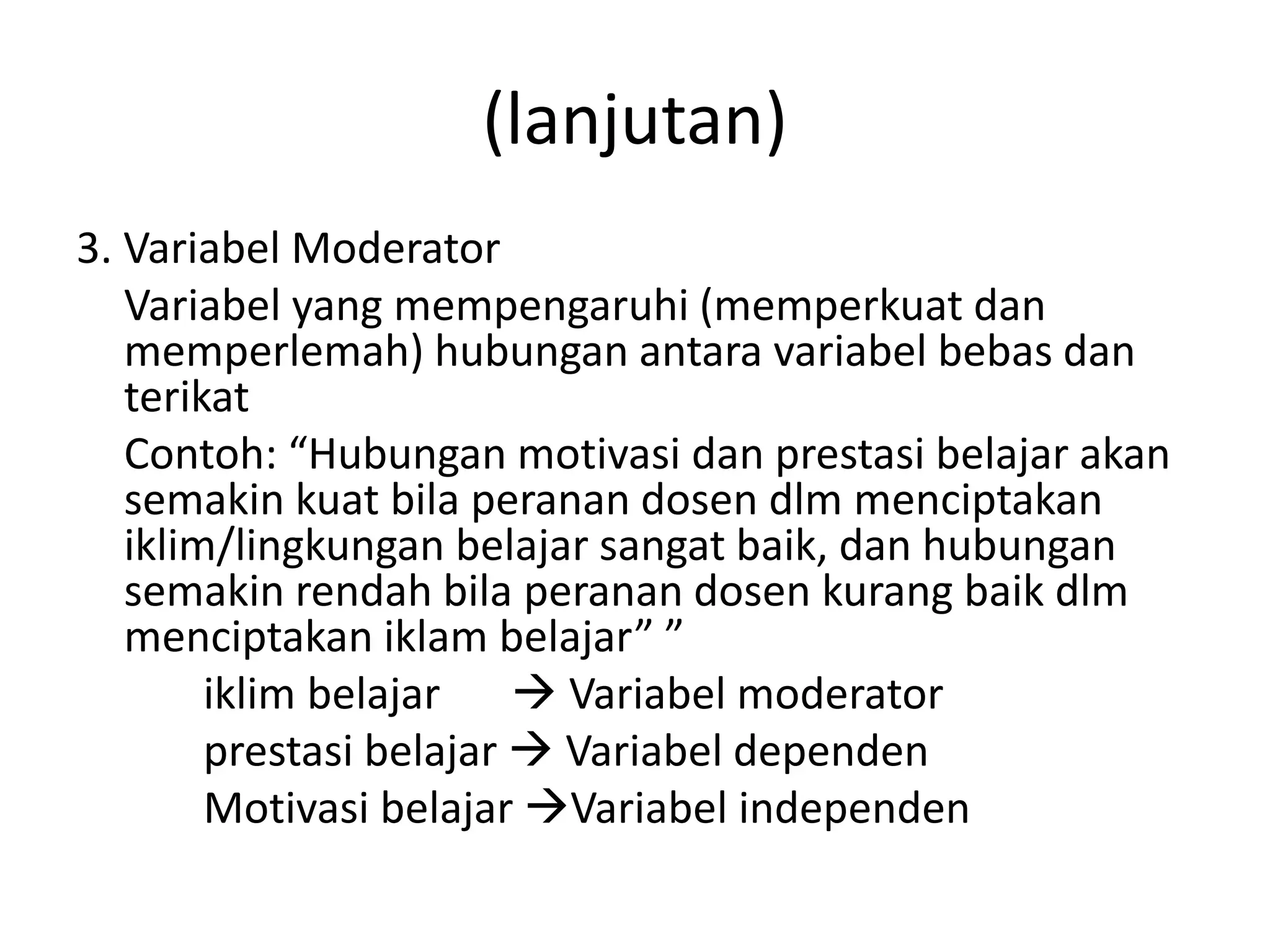 Variabel dalam penelitian | PPTX